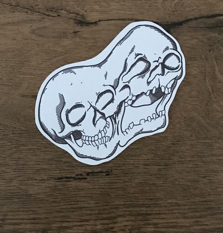 Dismorphed skull €125 – Hell Tattoo Leuven